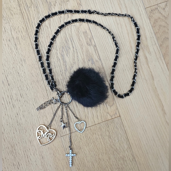 ma*rs | Accessories | Mars Agejo Gyaru Jirai Black Fur Keychain Purse ...